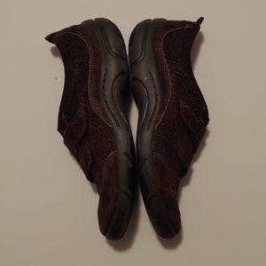 Clarks | Shoes | Clark Privo Chocolate Brown Suede Flats | Poshmark